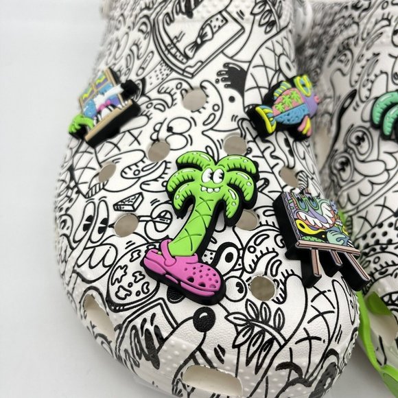 CROCS | Shoes | Crocs Classic Clog Steven Harrington Collage Art White ...